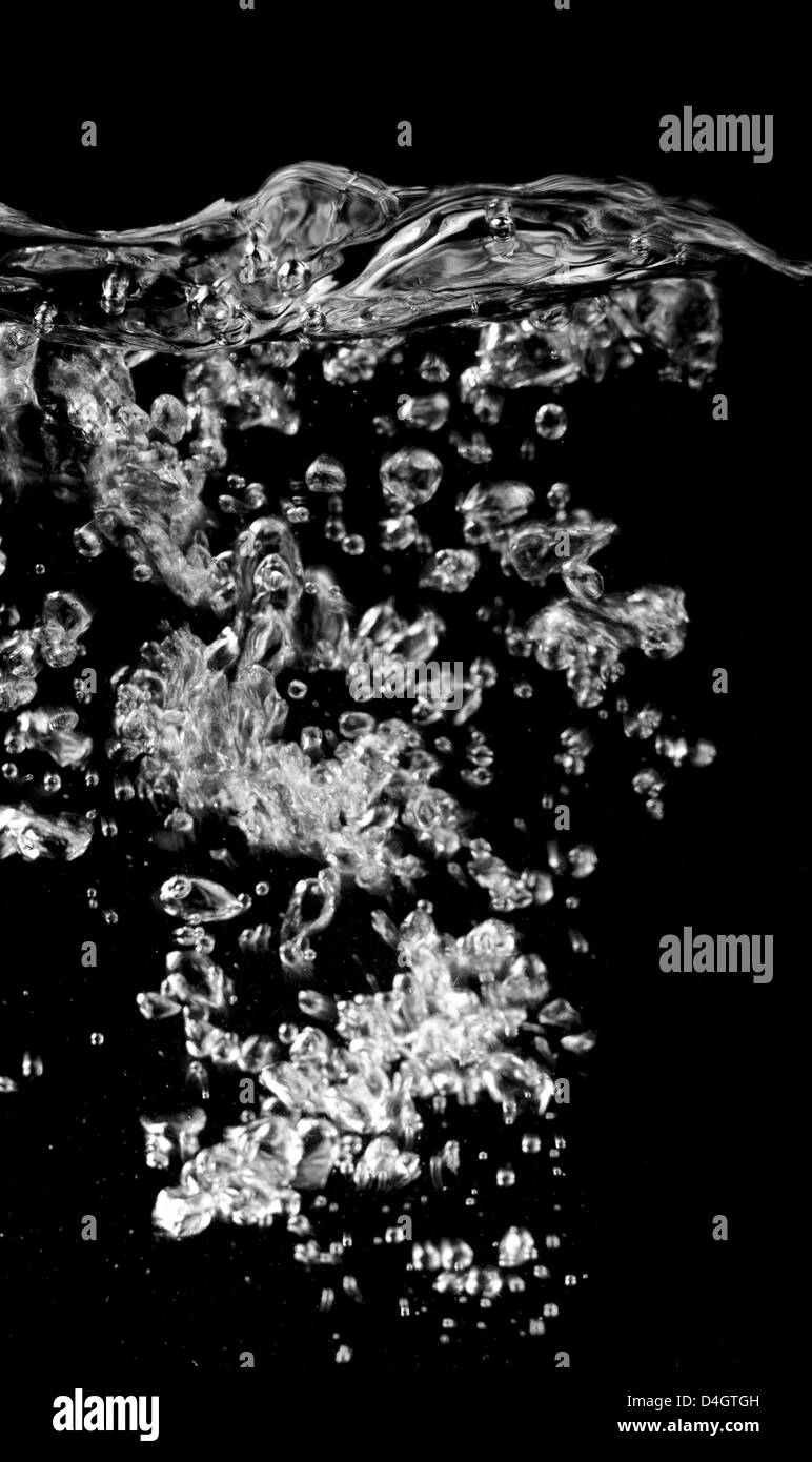 Stylish water splash Black and White Stock Photos & Images - Alamy