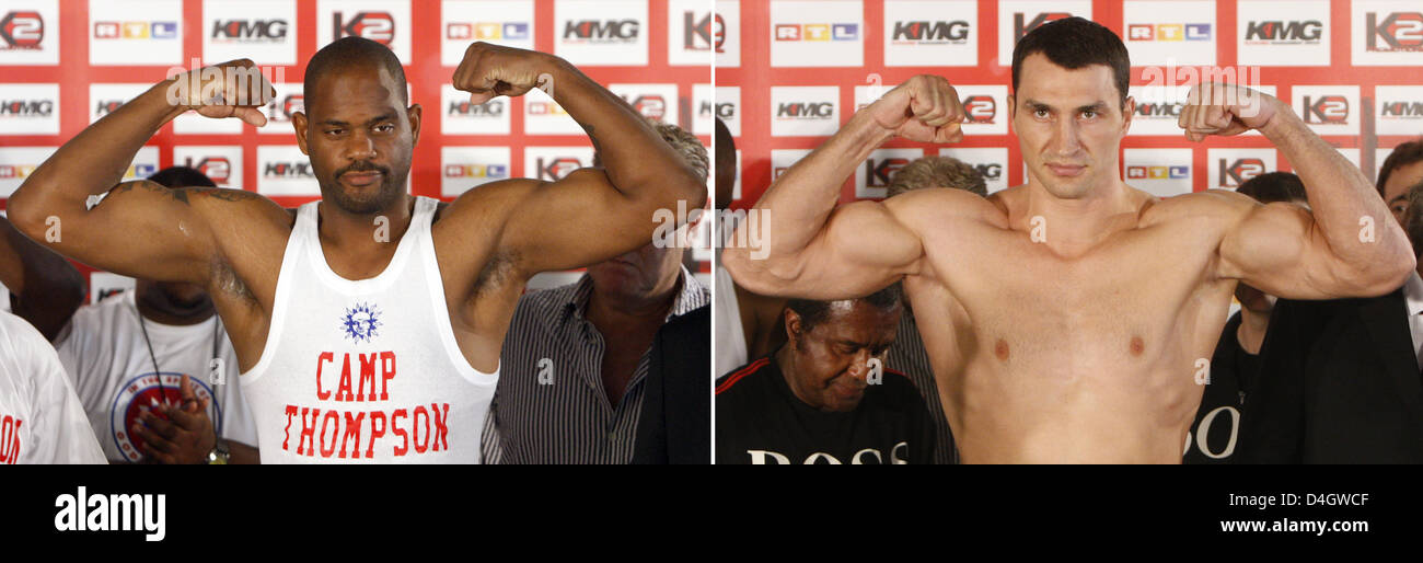 The combined photo shows Ukrainian World Heavyweight Champion Vladimir ...