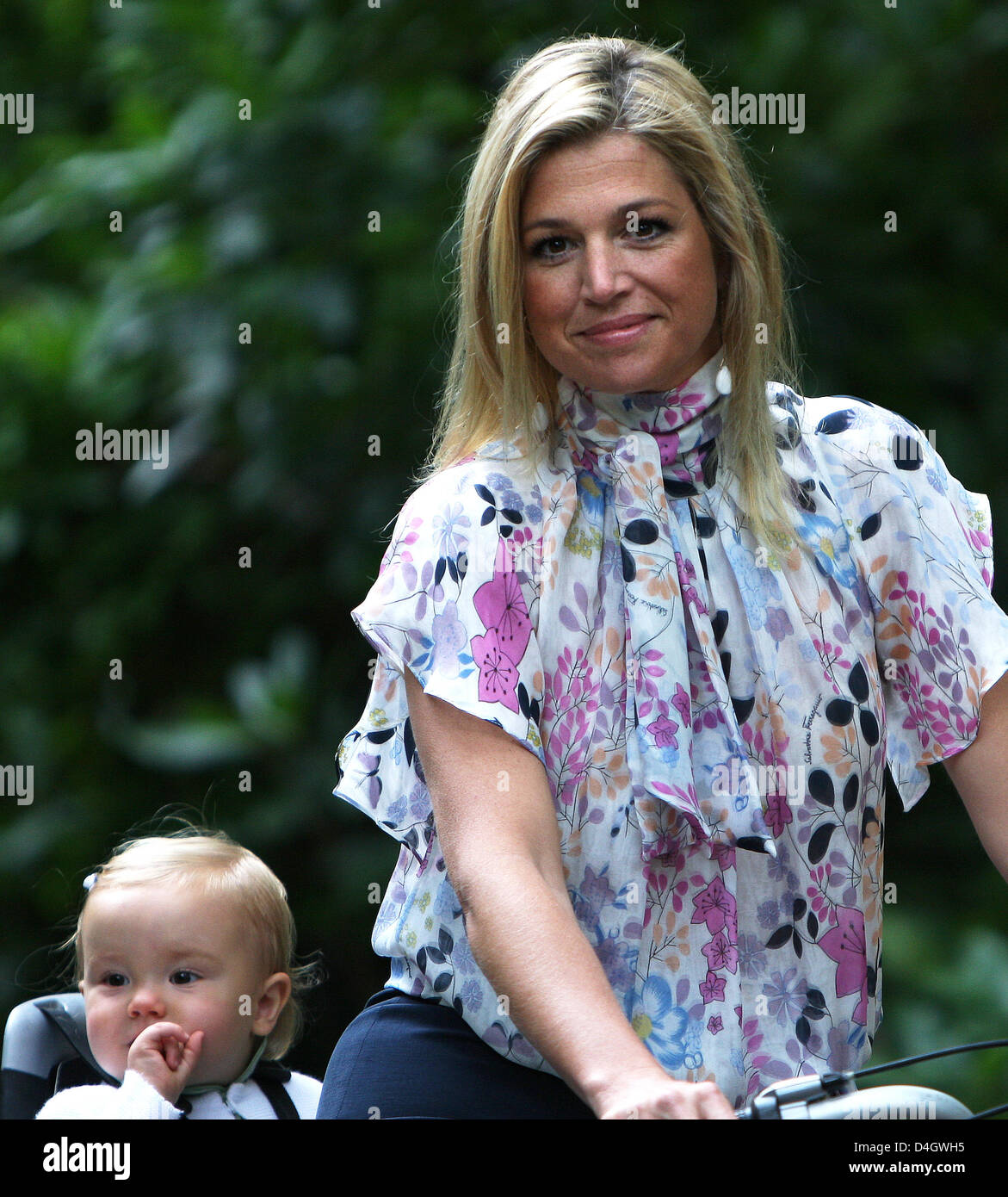 Crown Princess Maxima and her youngest daughter Princess Ariane seen ...