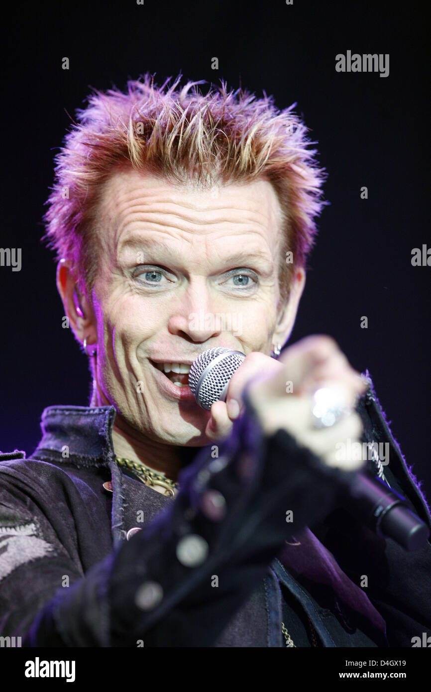English rock star Billy Idol performs during the first concert of his ...