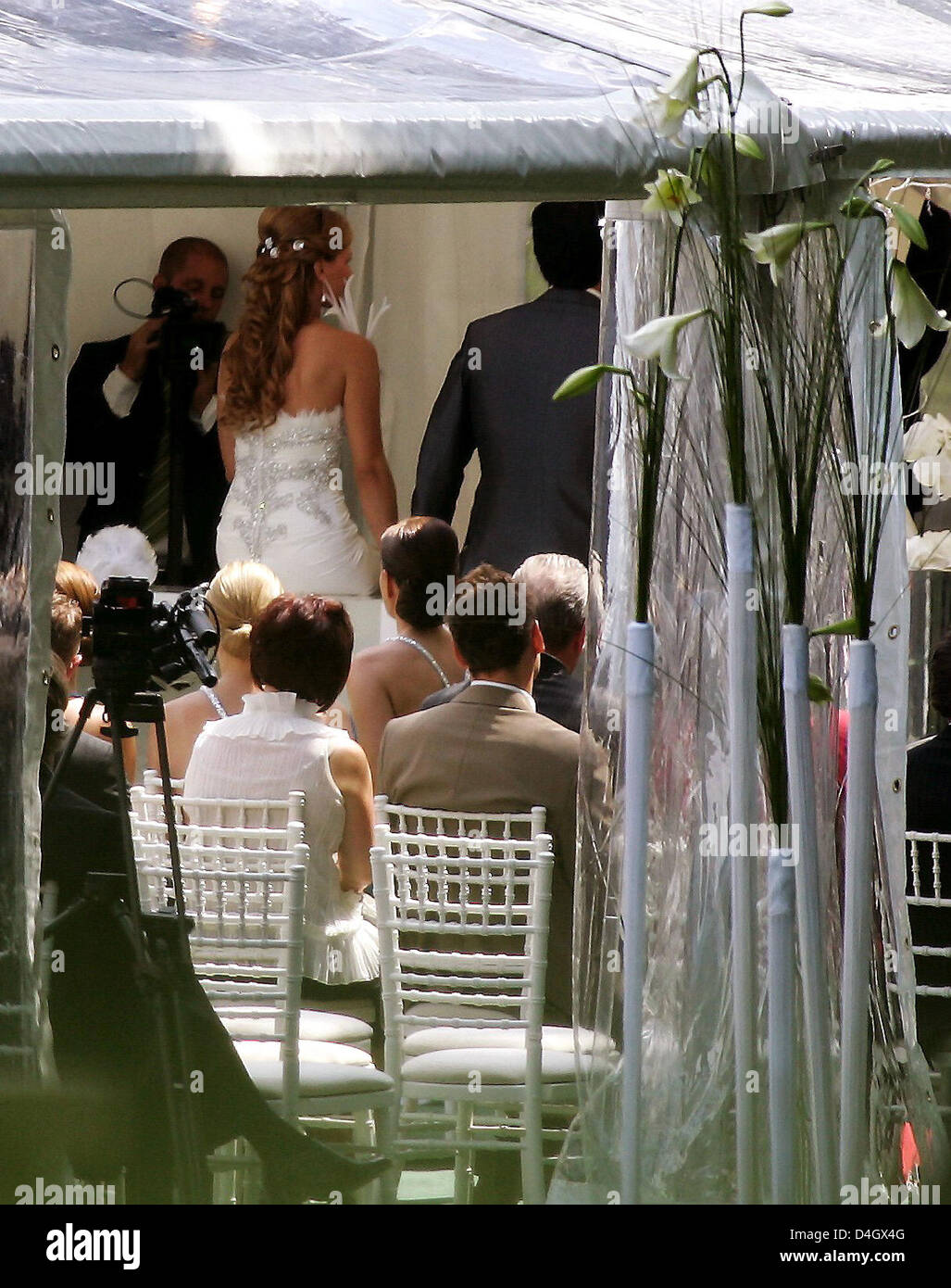 German soccer international Michael Ballack and his wife Simone Lambe ...