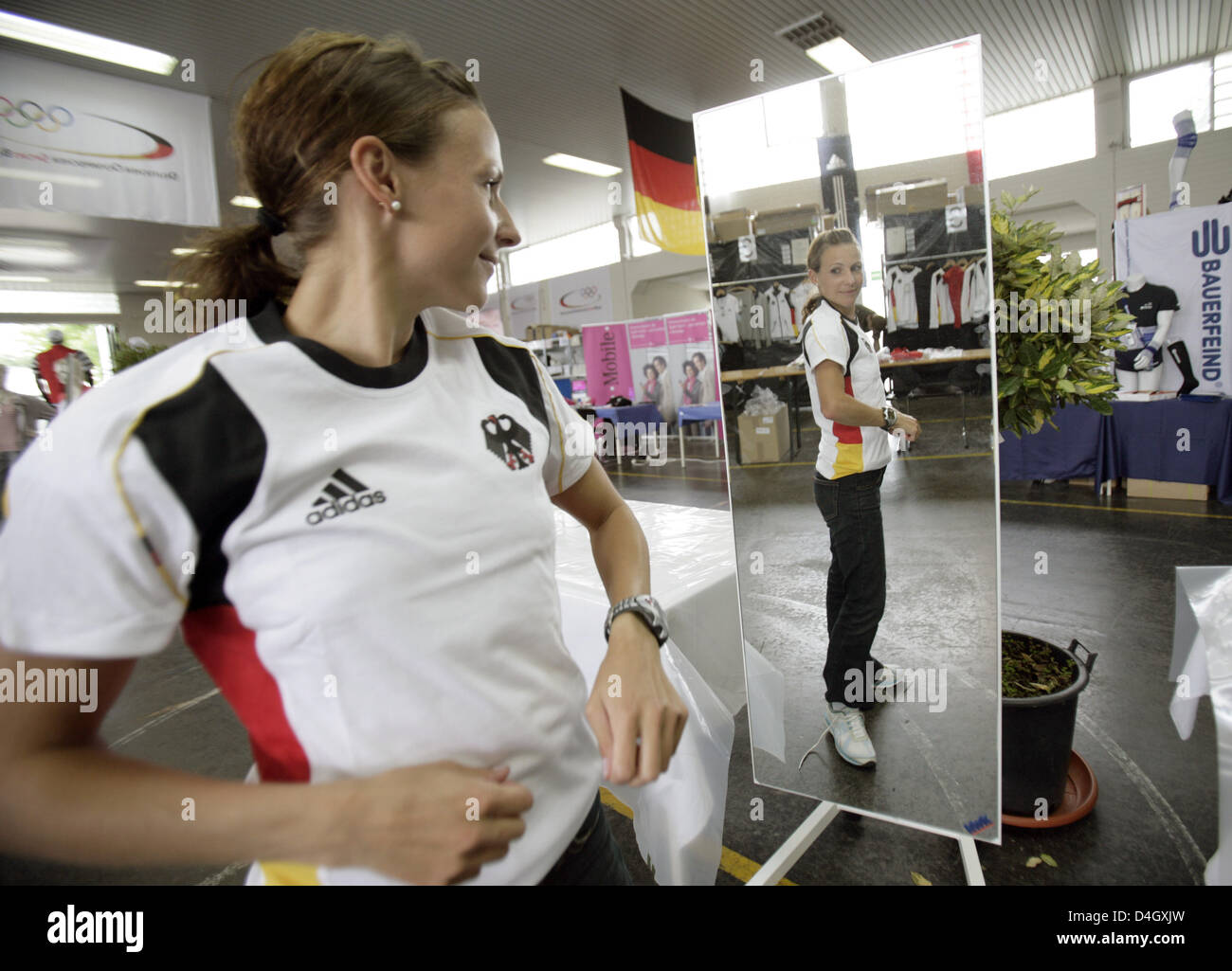 German long-distance runner Sabrina Mockenhaupt poses during the ...