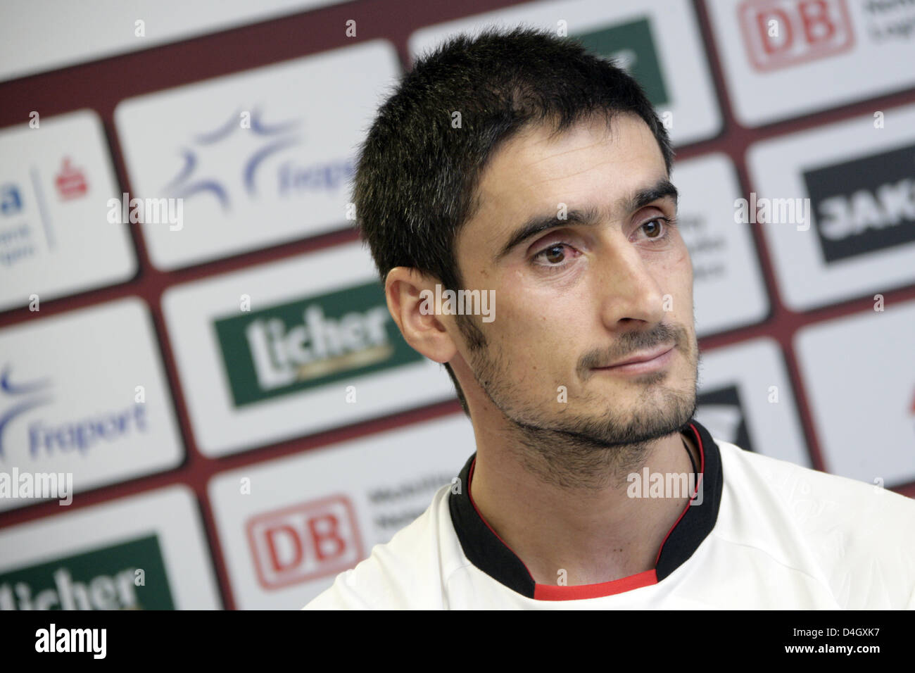 Frankfurt's new signing Nikos Liberopoulos from Greece is pictured ...