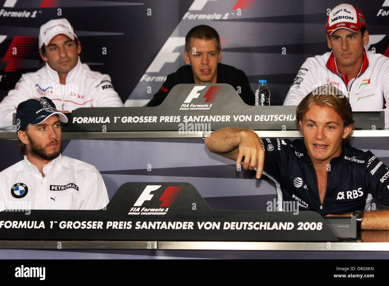 German Formula One drivers attend the official FIA press conference at ...