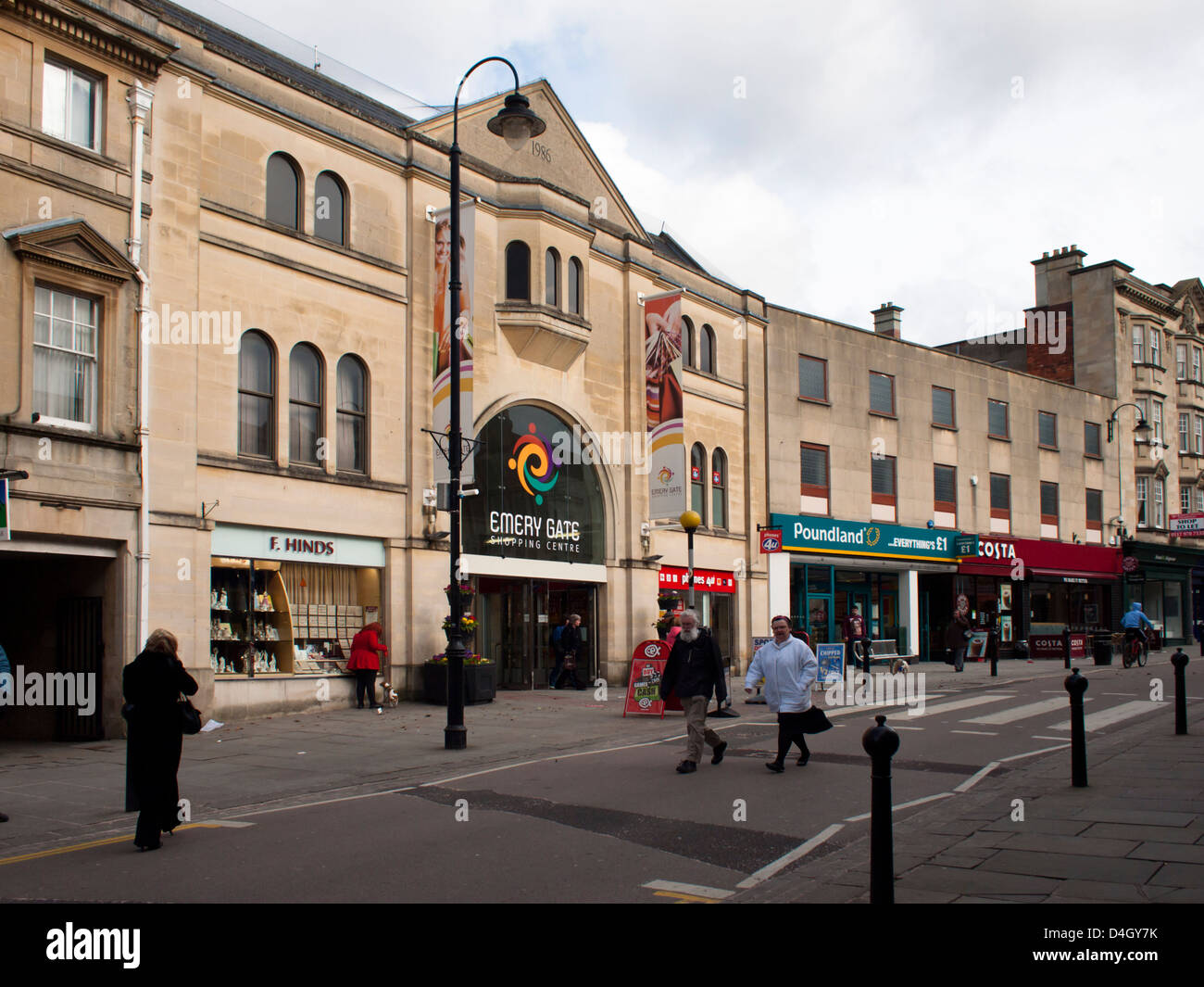 Chippenham, in Wiltshire England UK The Emery Gate shopping center ...