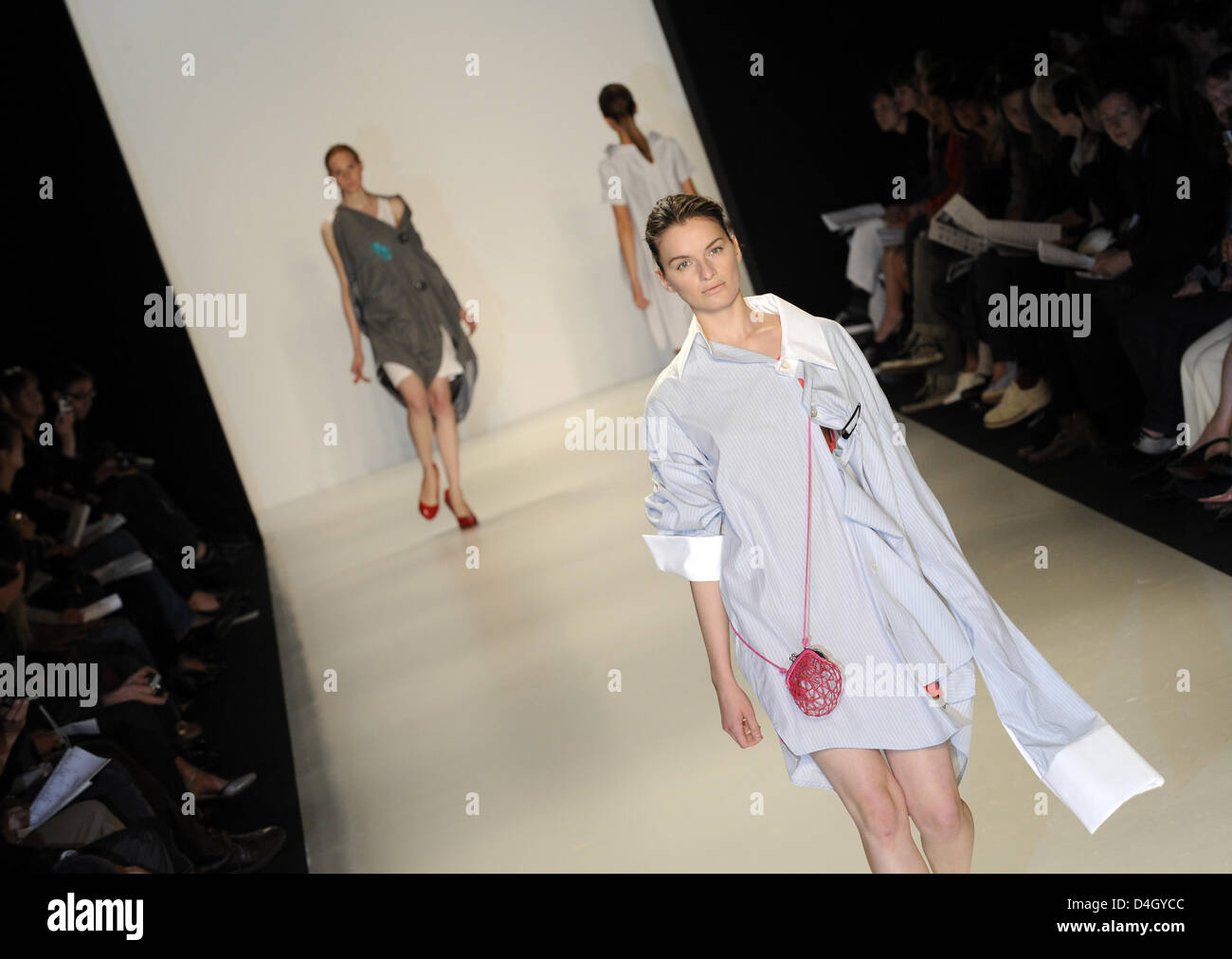 Models present fashion designed by students of Berlin's University of ...