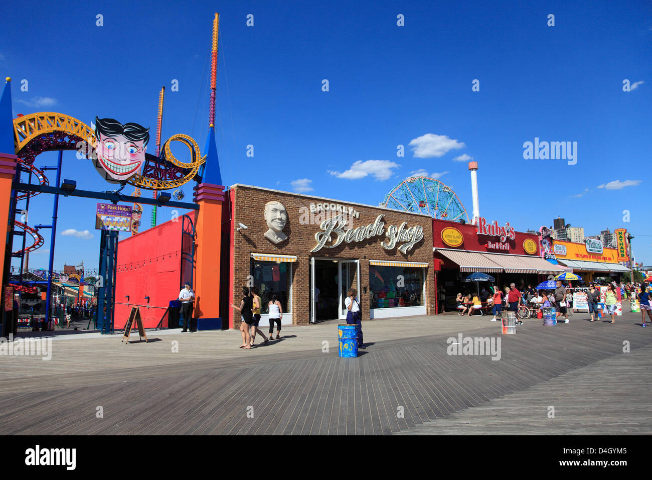 Boardwalk, Coney Island, Brooklyn, New York City, USA Stock Photo - Alamy