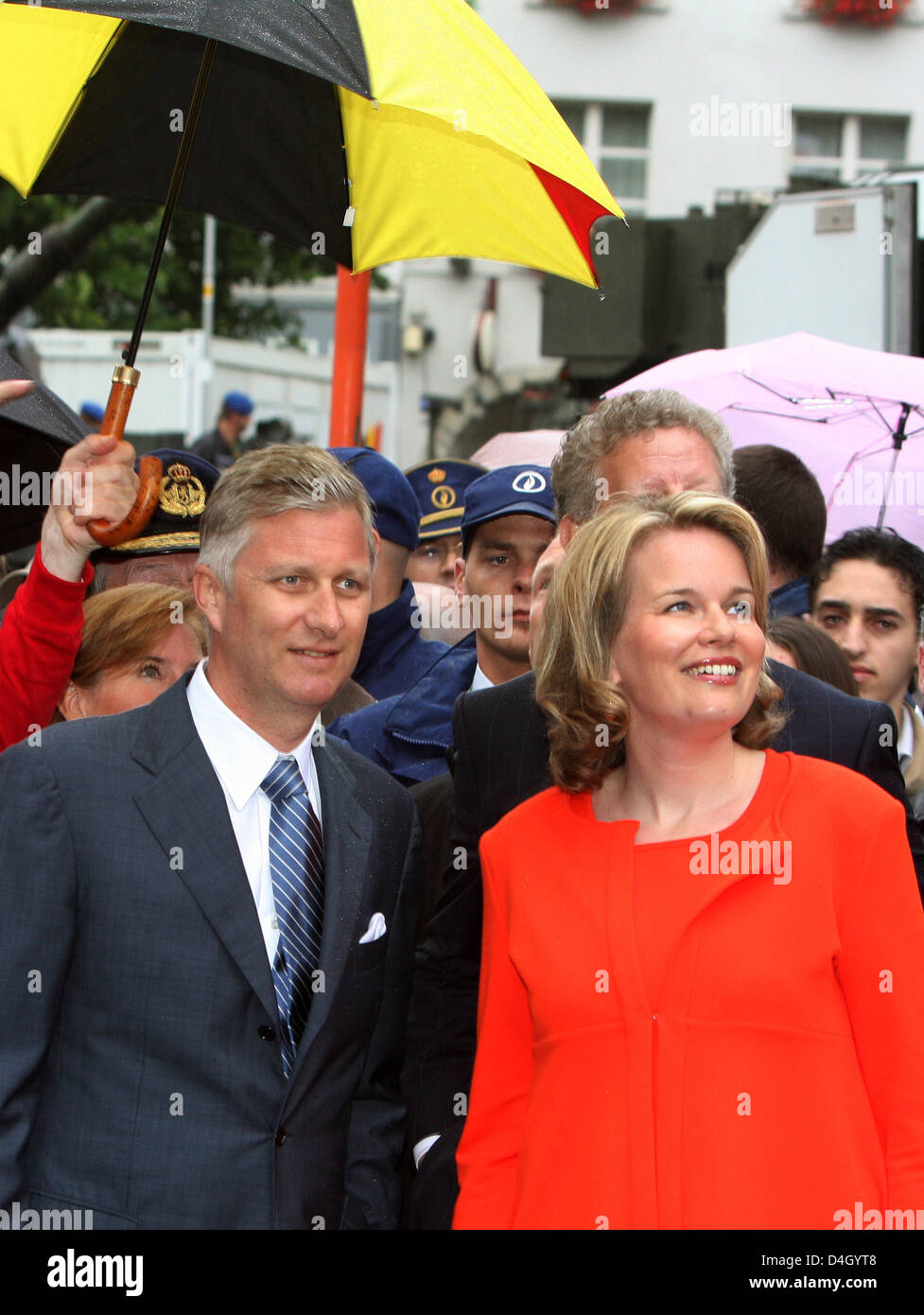 Prince Filip and Princess Mathilde of Belgium attend the parade of ...