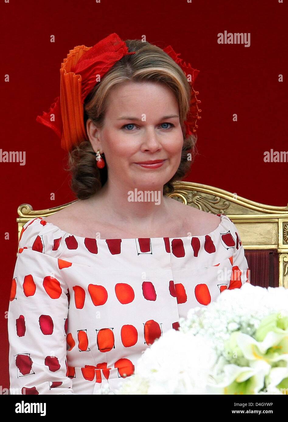 Princess Mathilde of Belgium attends the traditional military ceremony ...