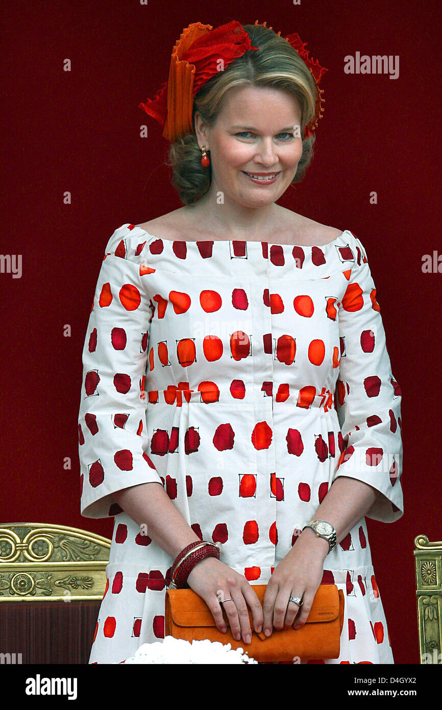 Princess Mathilde of Belgium attends the traditional military ceremony ...