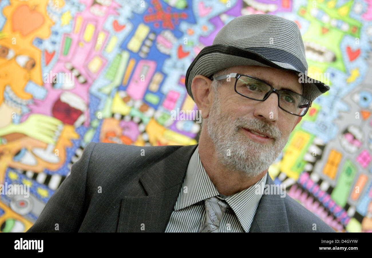 American pop artist James Rizzi poses in front his works 'summer of ...