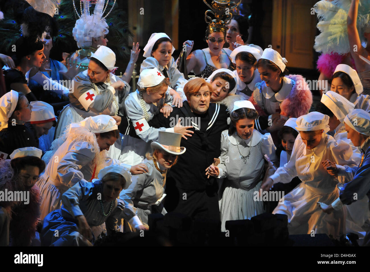 Christopher Ventris (C) plays the role of 'Parsifal' during the ...