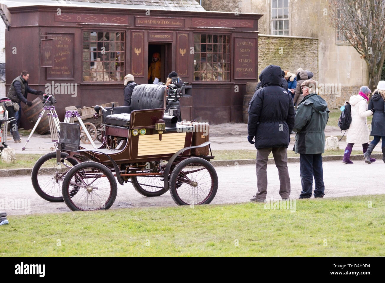 Filming "The Christmas Candle" in Biddestone village,Wiltshire England ...