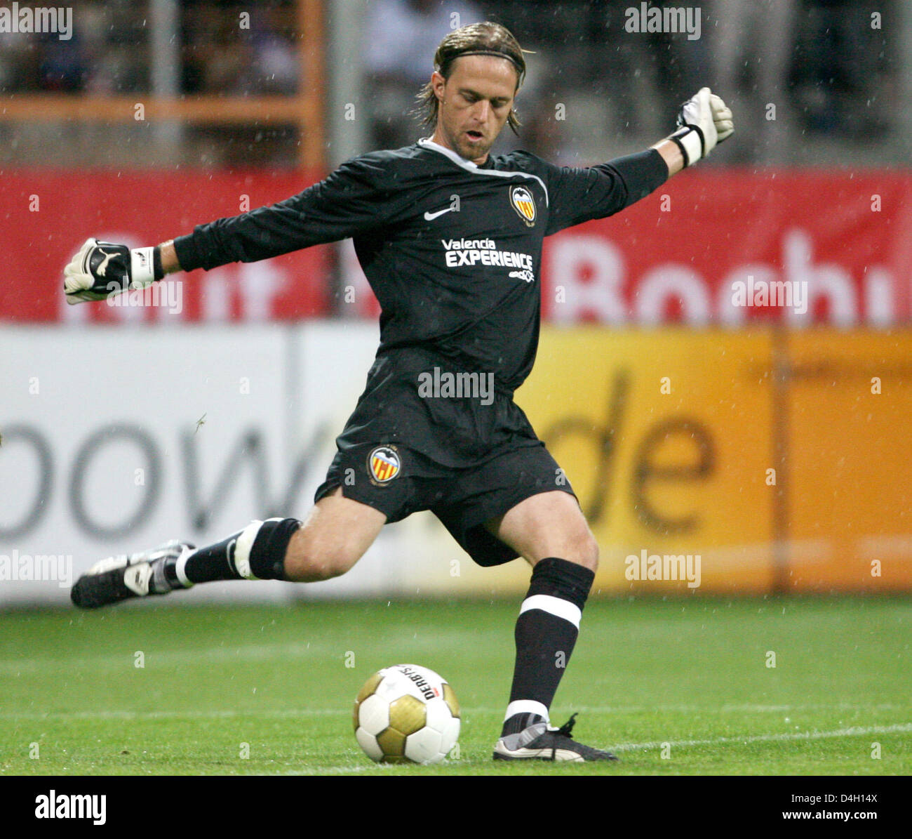 Valencia's German goalkeeper Timo Hildebrand shown in action during the ...
