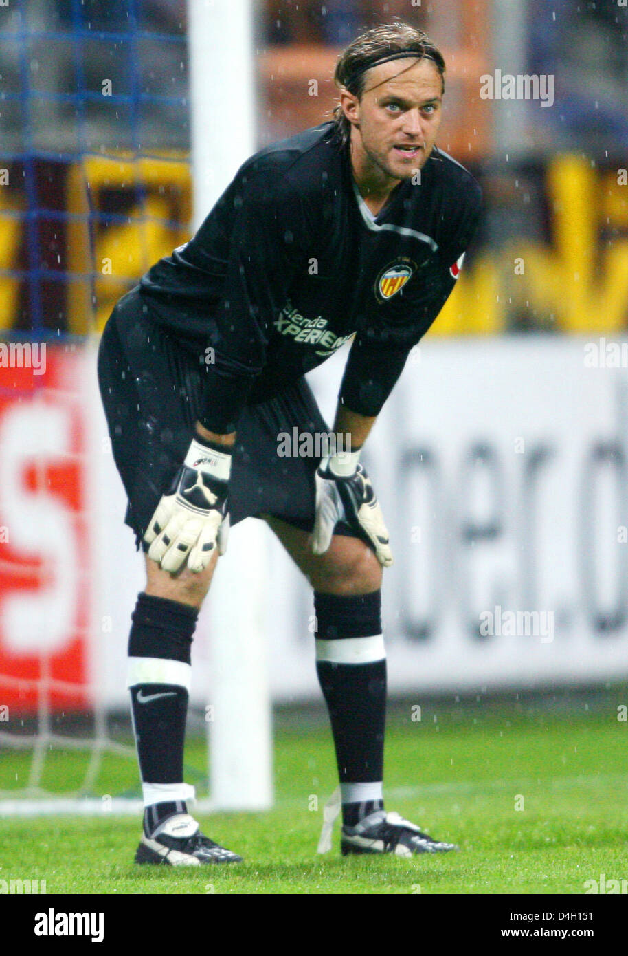 Valencia's German goalkeeper Timo Hildebrand seen during the soccer ...