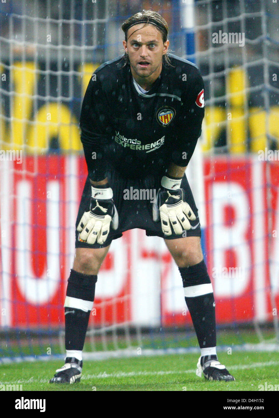 Valencia's German goalkeeper Timo Hildebrand seen during the soccer ...