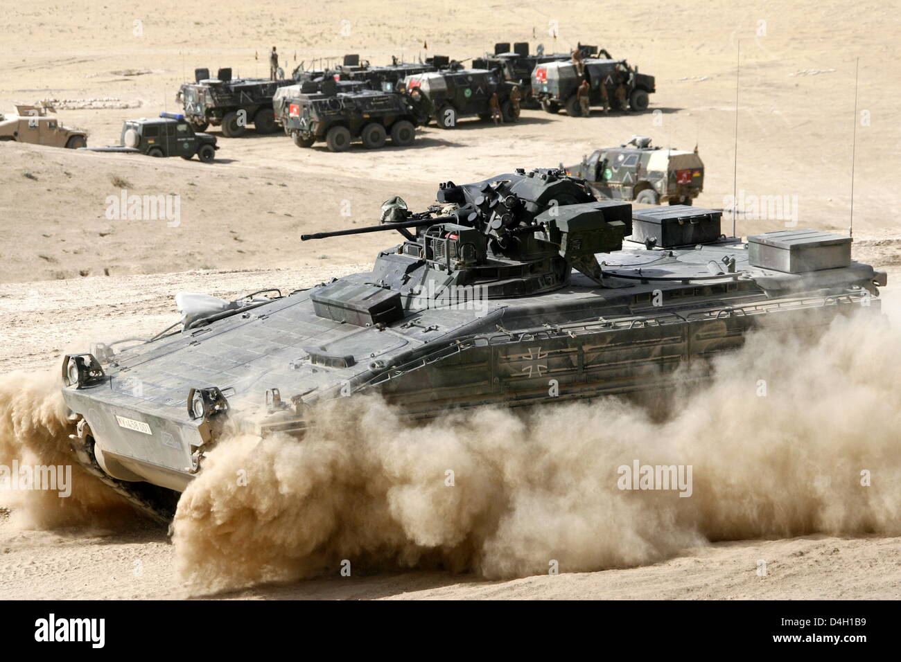 An armoured tracked vehicle Marder of German Bundeswehr Quick Reaction ...