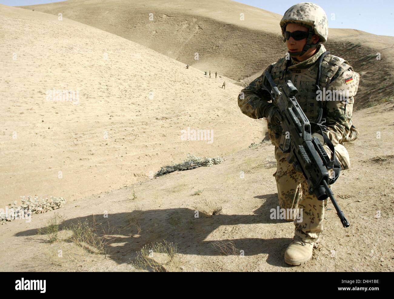 German Bundeswehr Quick Reaction Force (QRF) soldiers seen during a ...