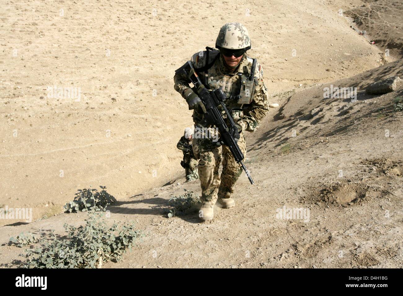 German Bundeswehr Quick Reaction Force (QRF) soldiers seen during a ...