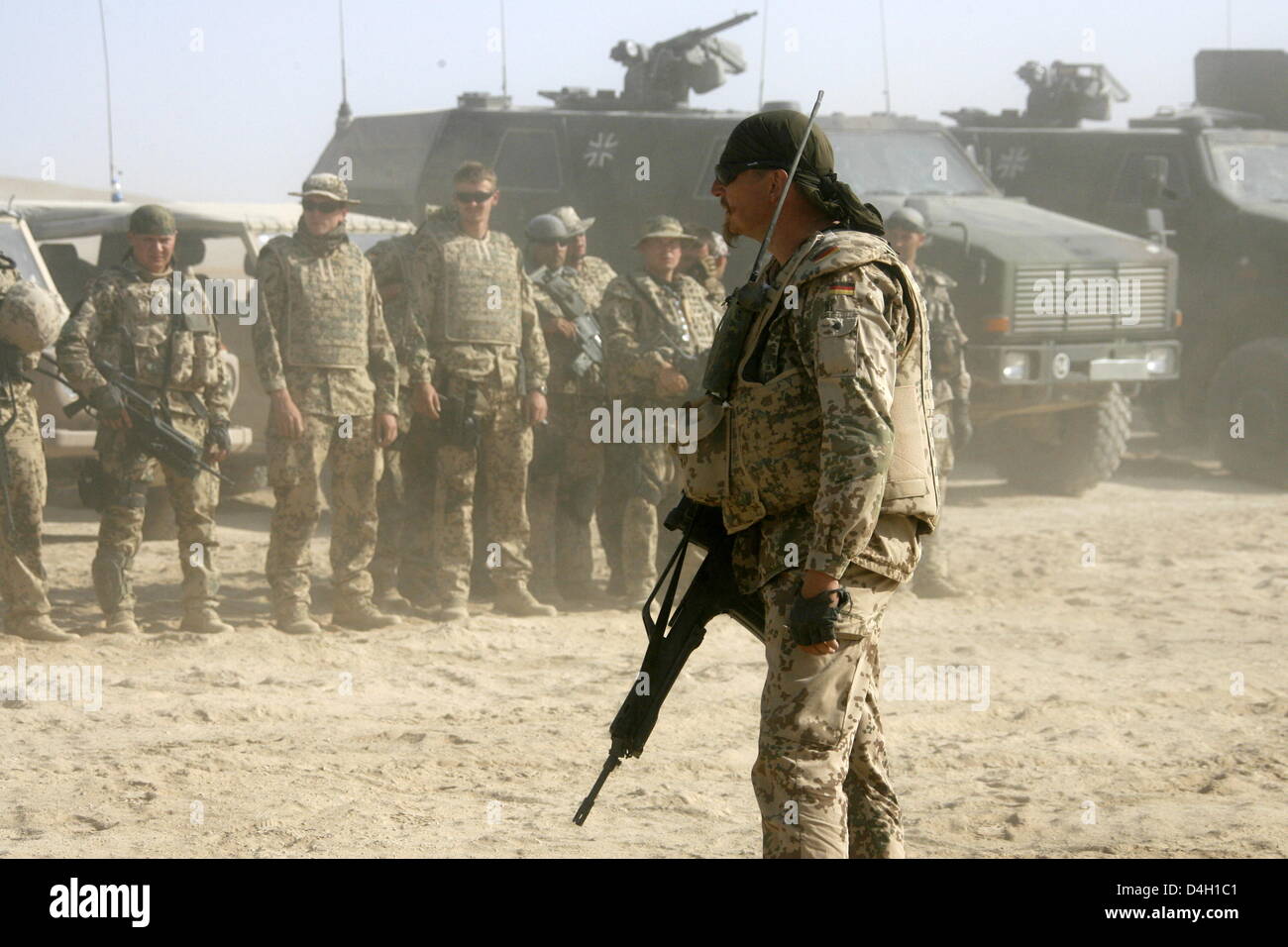 German Bundeswehr Quick Reaction Force (QRF) soldiers seen during a ...