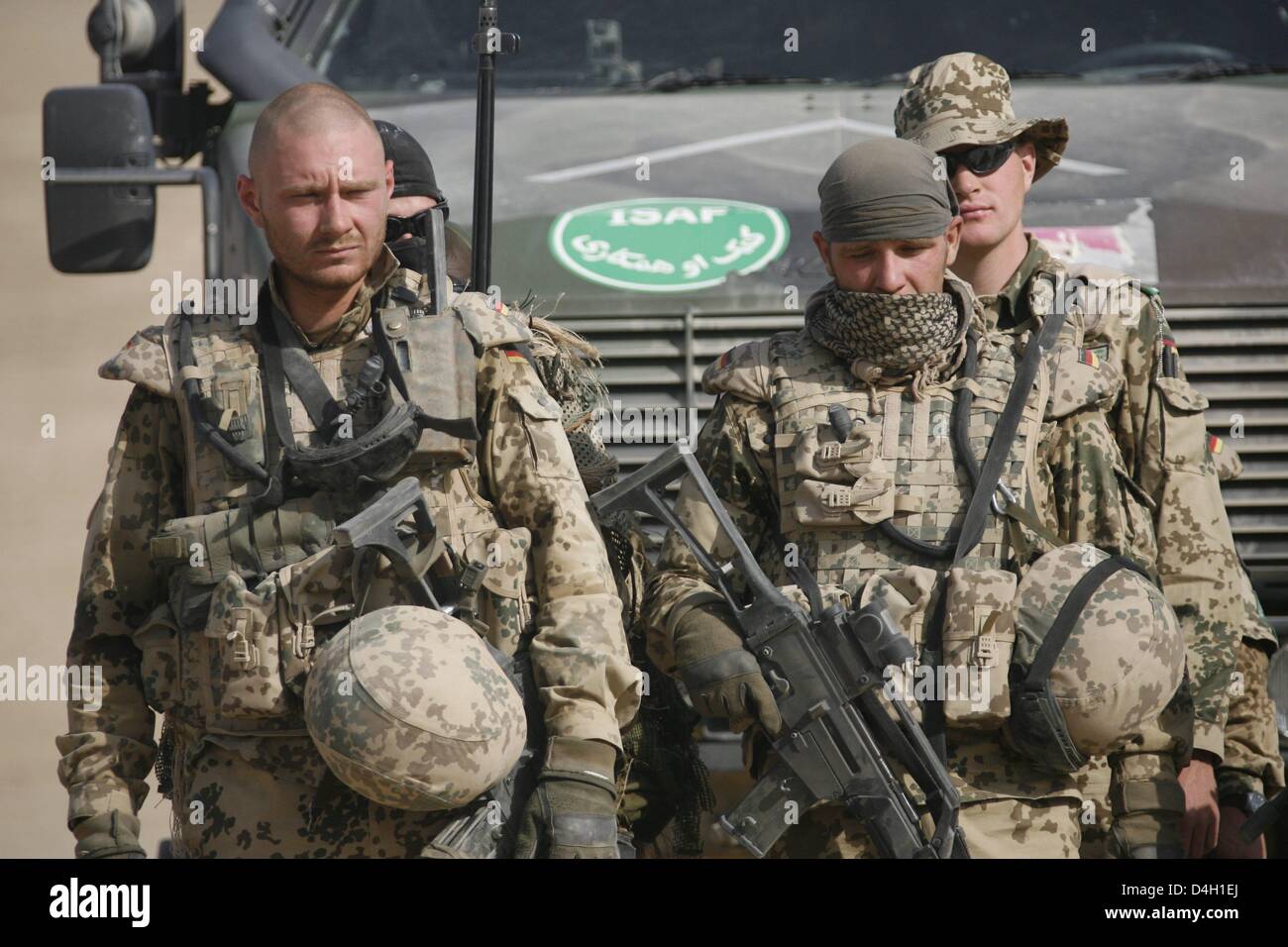 German Bundeswehr Quick Reaction Force (QRF) soldiers seen during a ...