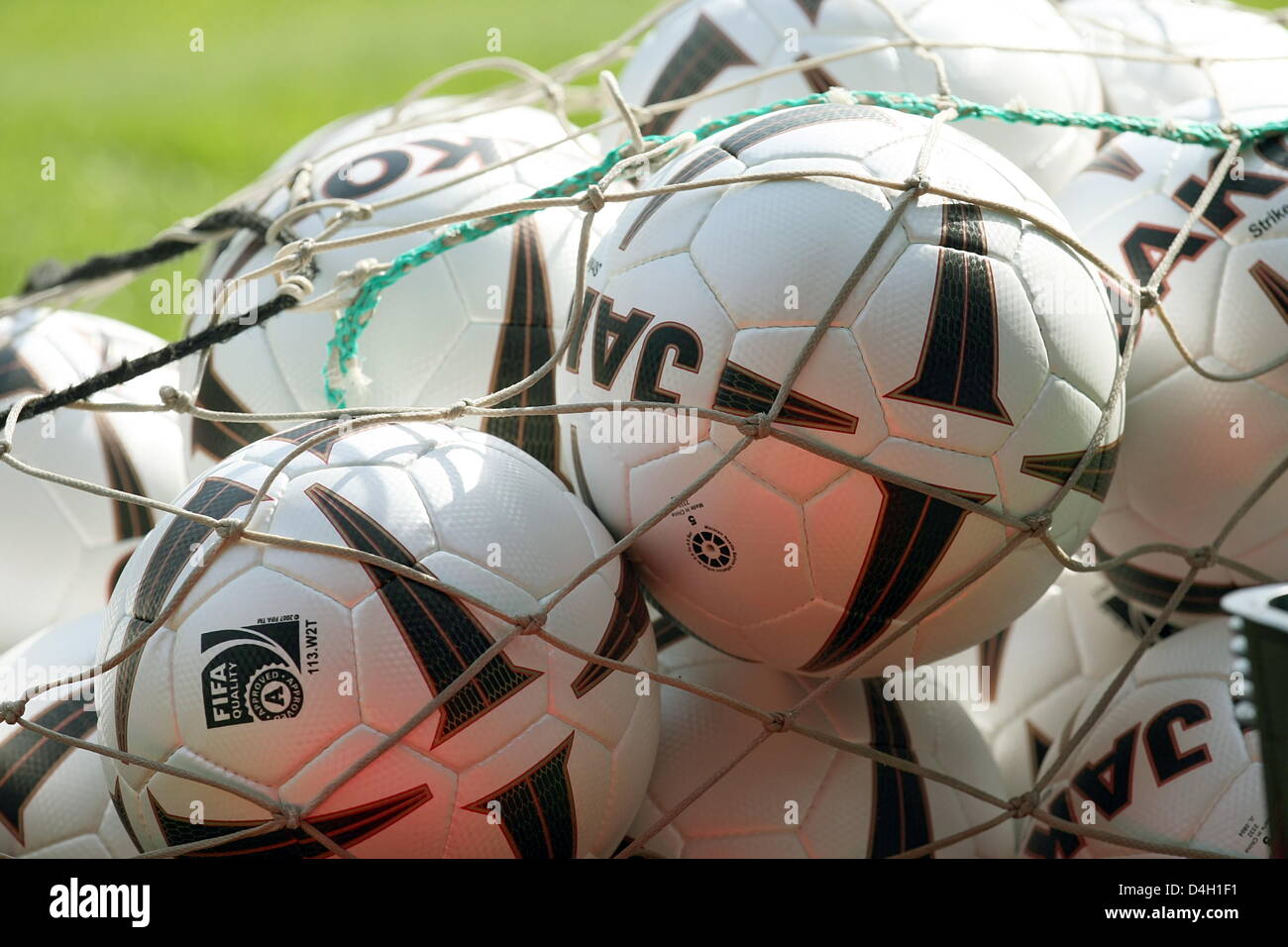 Footballs pictured at Wildpark stadium in Karlsruhe, Germany, 22 June ...