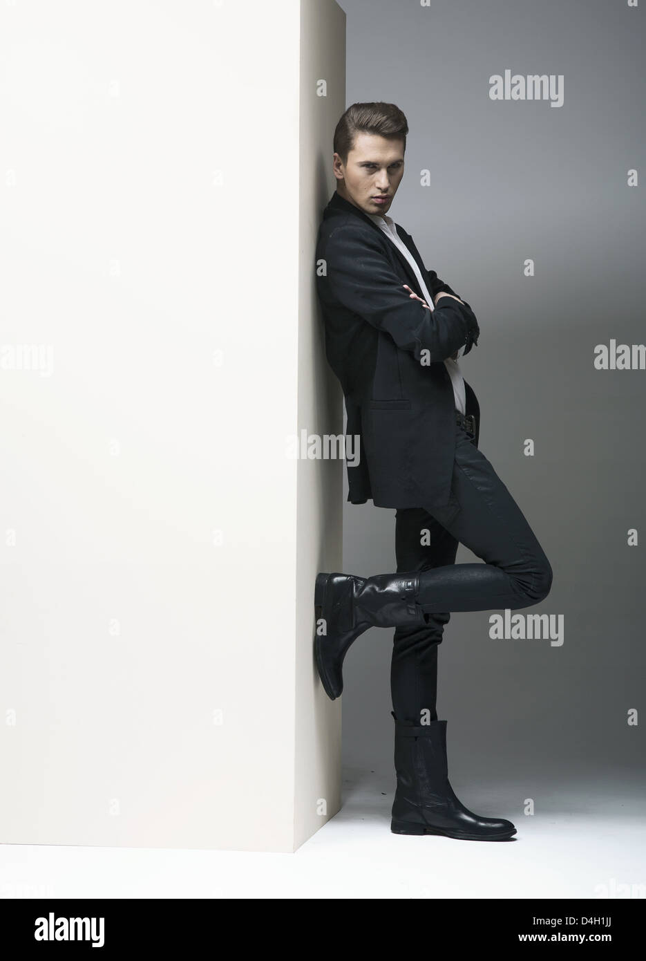 Serious look of a calm handsome man Stock Photo - Alamy