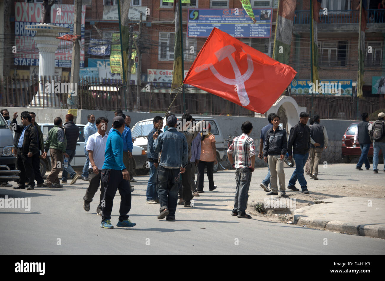 Communist party nepal maoist flag hi-res stock photography and images ...