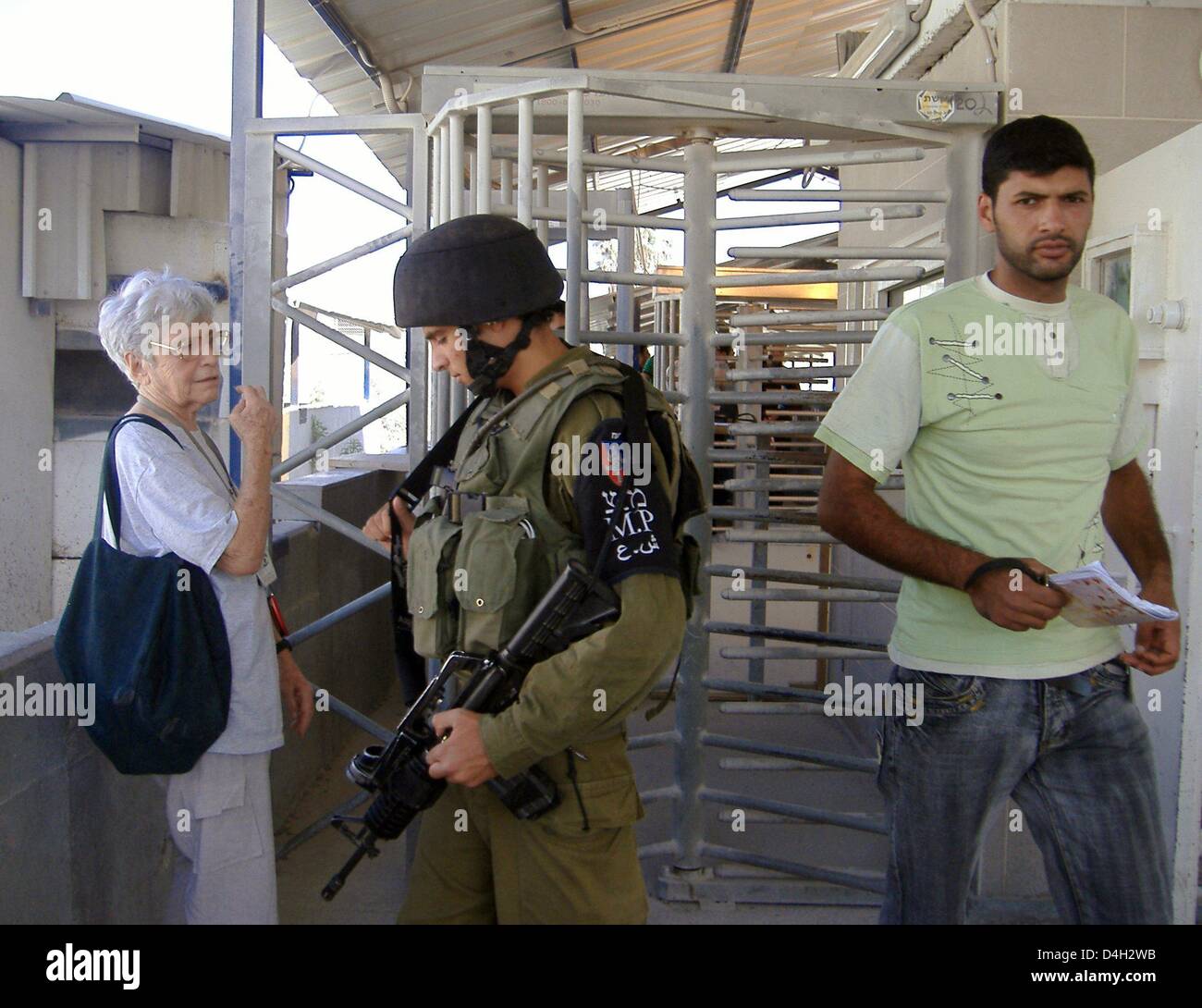 Tamar Cohen, one of the almost 300 members of 'Machsom Watch', talks to ...