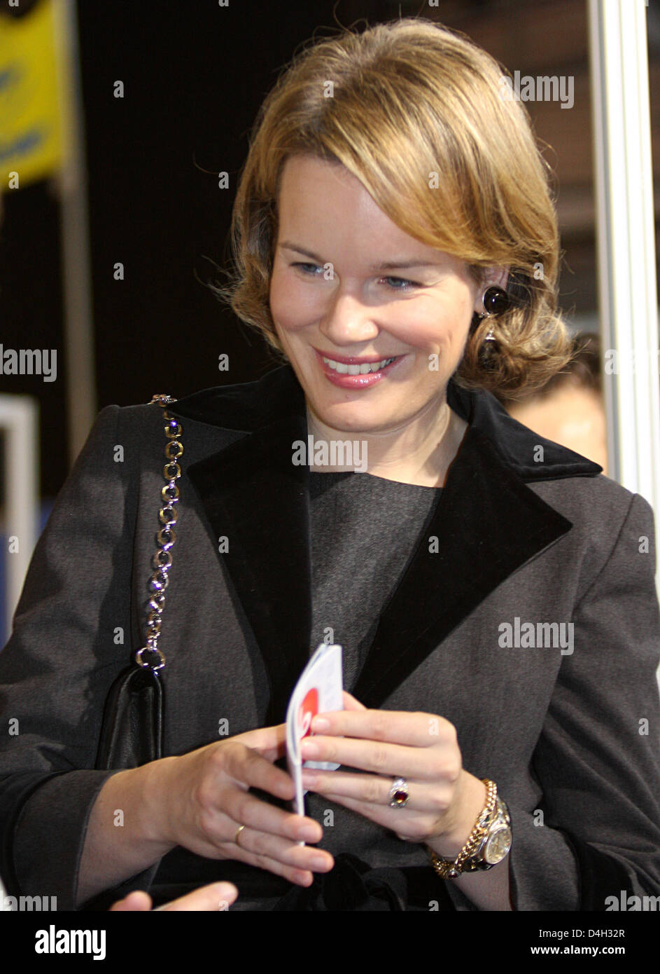 Crown Princess Mathilde of Belgium visits the 15th 'Education Fair' in ...