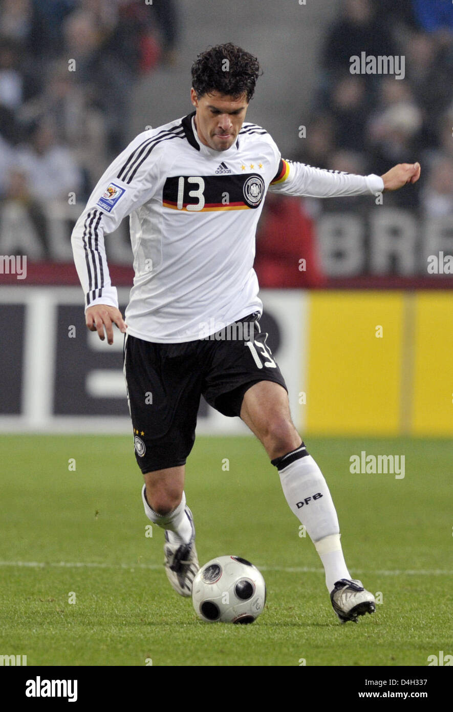 German national player Michael Ballack shown in action during the group ...