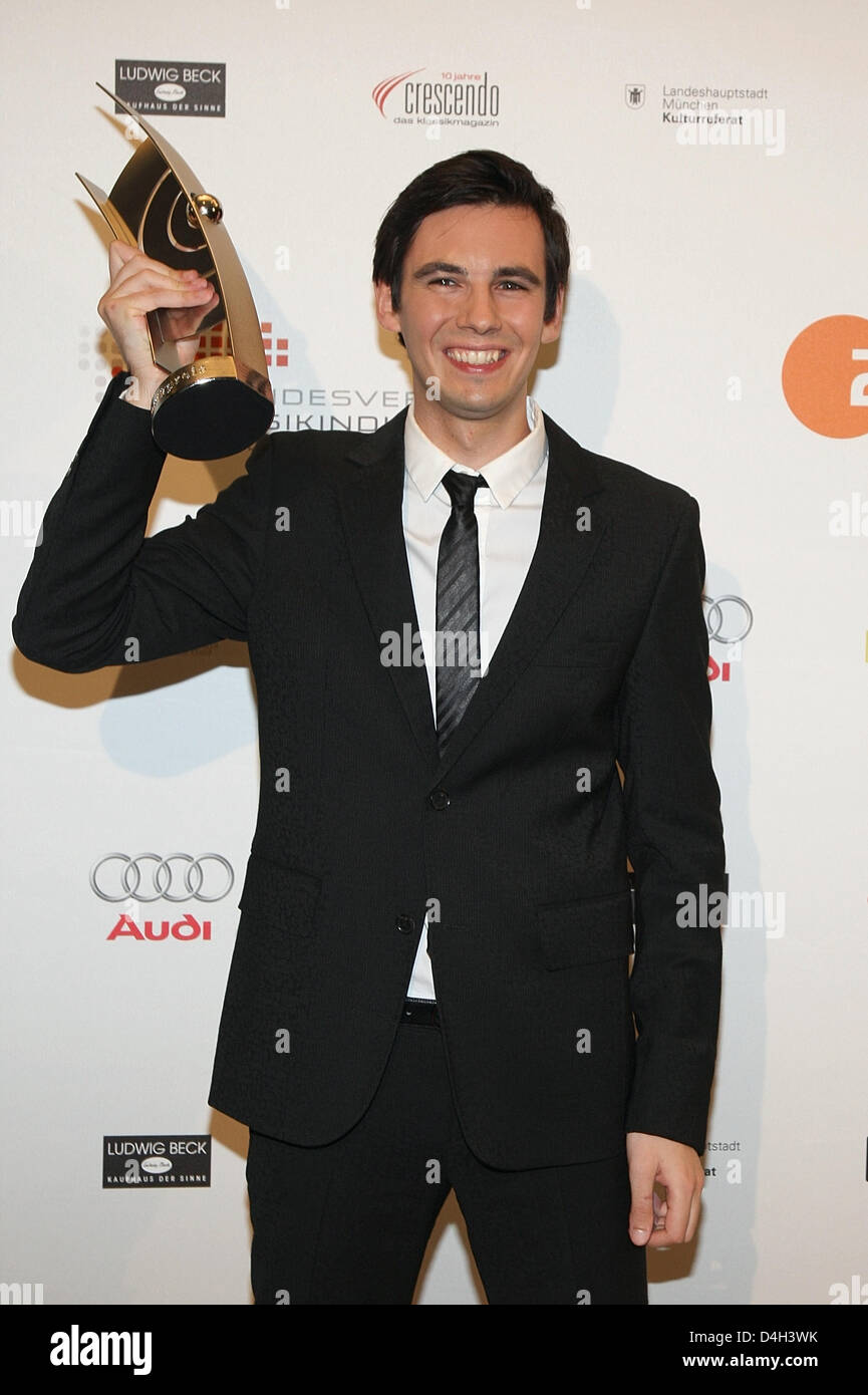 German pianist poses with his 'Echo Award' during the 'Echo Klassik ...