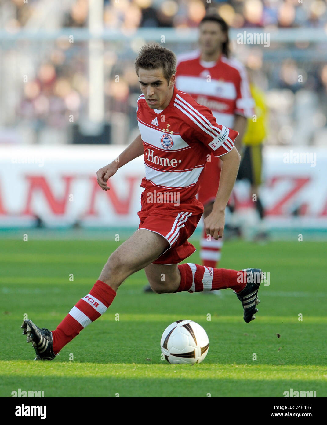 Philipp Lahm of Bayern Munich seen in action during the Bundesliga ...