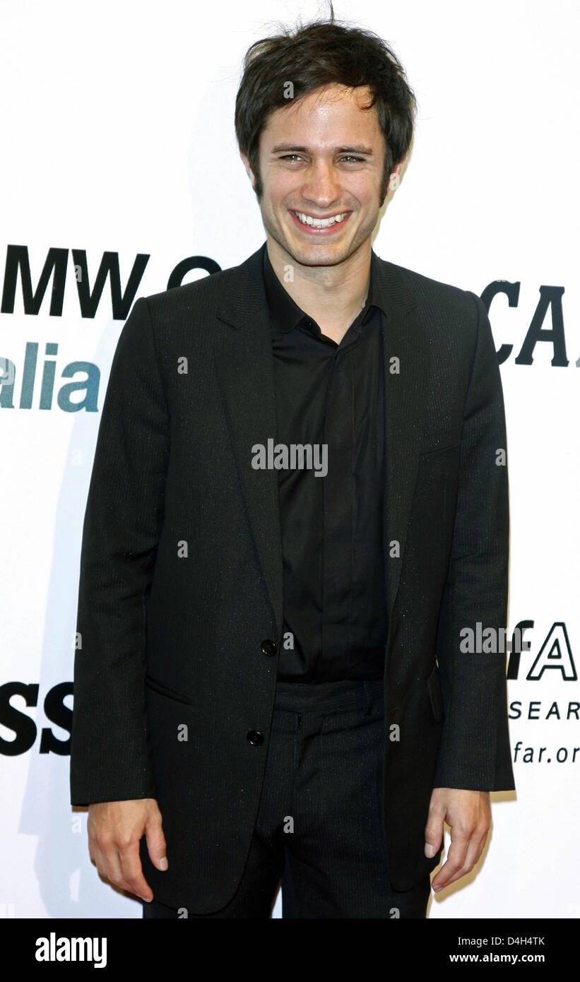Mexican actor Gael Garcia Bernal arrives for the amfAR Gala and Auction ...