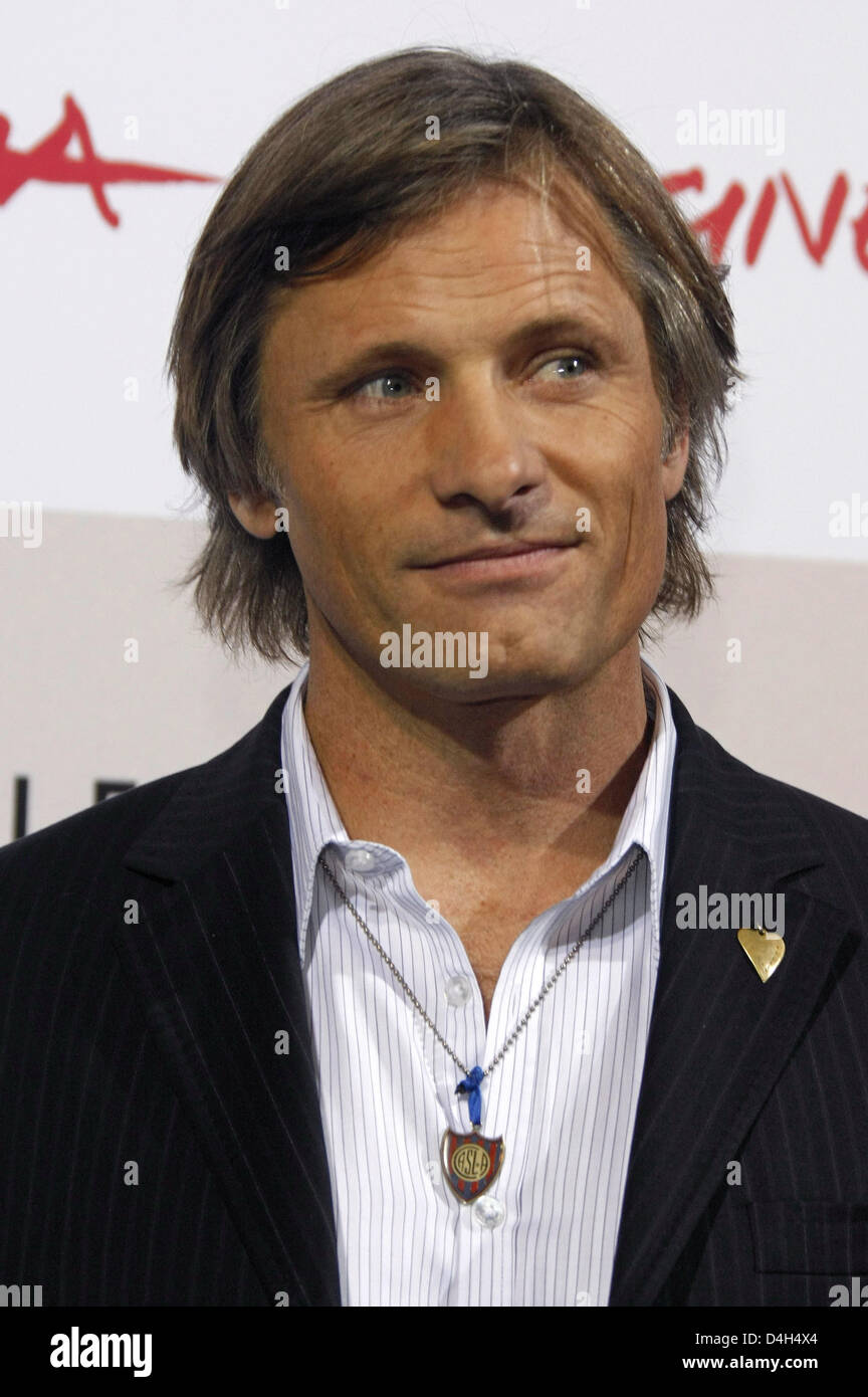 US actor Viggo Mortensen poses during a photocall for the film ...