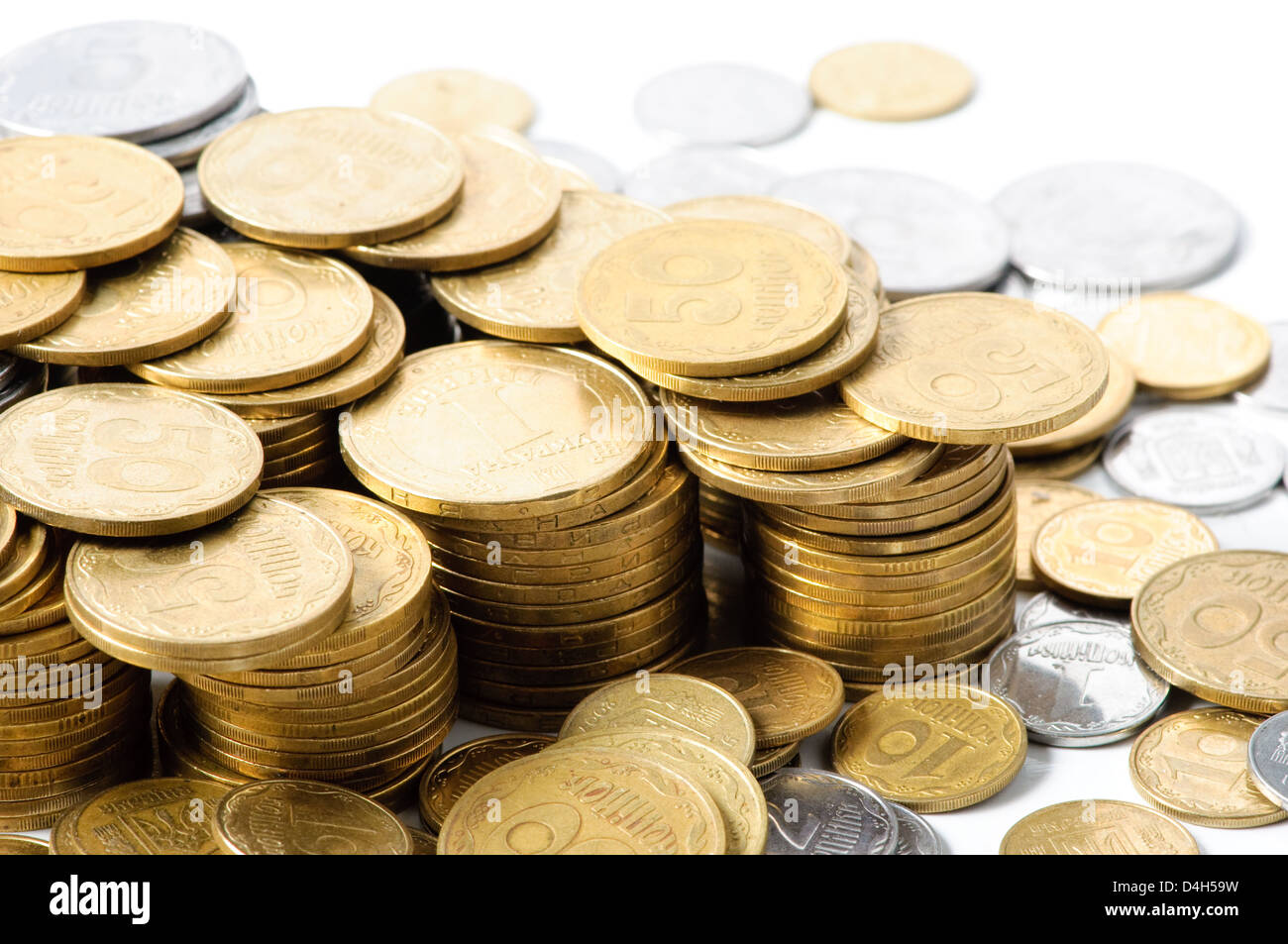 Coins. Isolated on white background Stock Photo - Alamy