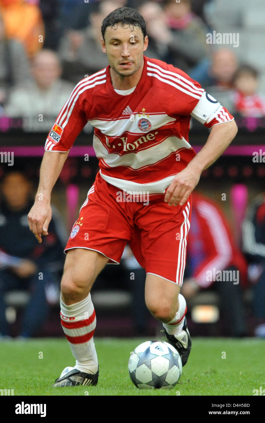 Munich's Mark van Bommel seen in action during the German Bundesliga ...