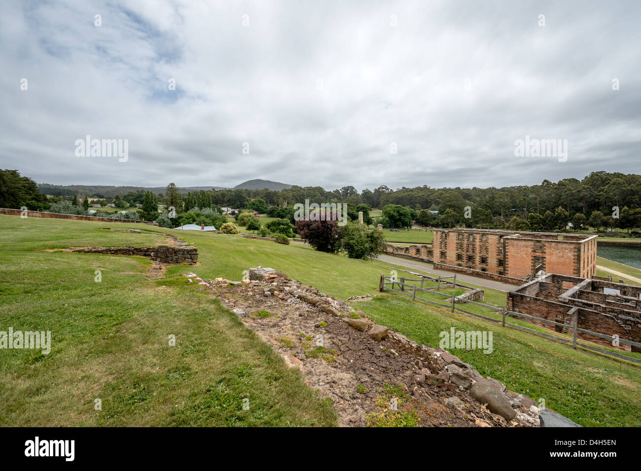 Building ruins at Port Arthur, Tasmania which was once a penal ...