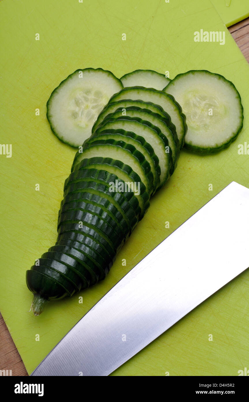 Chopped cucumber in shape of elephant Stock Photo - Alamy