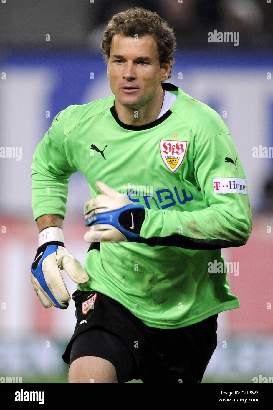 VfB Stuttgart goalkeeper Jens Lehmann is shown in action during the ...