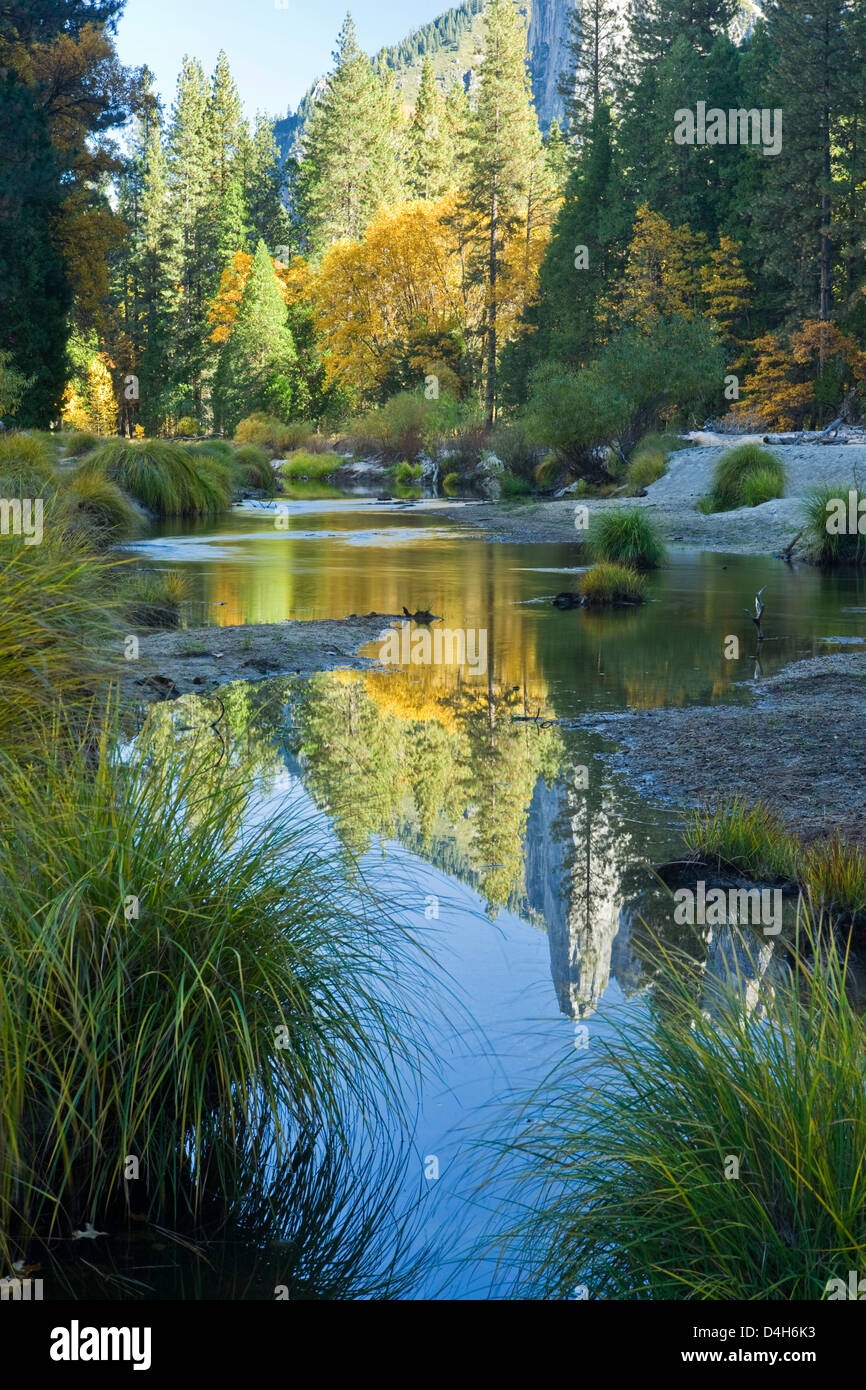 Yosemite Valley, Yosemite National Park, California, USA, Merced River ...