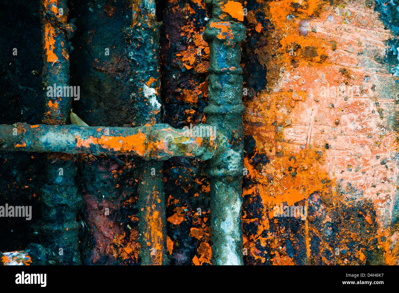 Texture of colored rust metal plate Stock Photo - Alamy