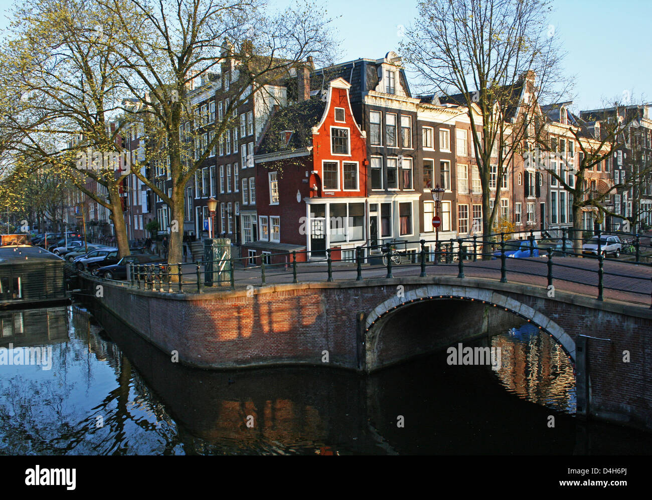 The Netherlands Holland Amsterdam Prinsengracht Reguliersgracht Clock ...