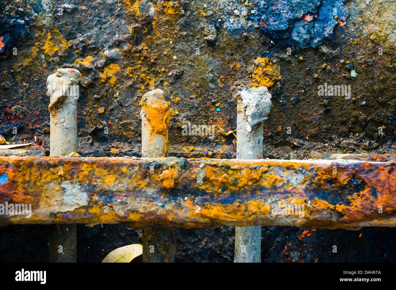 Texture of colored rust metal plate Stock Photo - Alamy