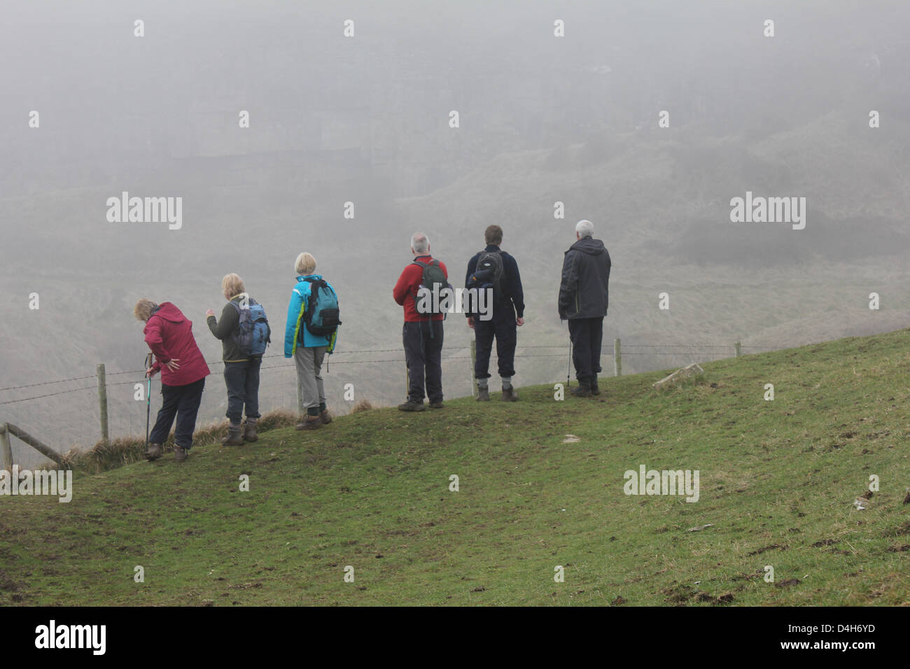 Mist, people, Fog, English weather Stock Photo - Alamy