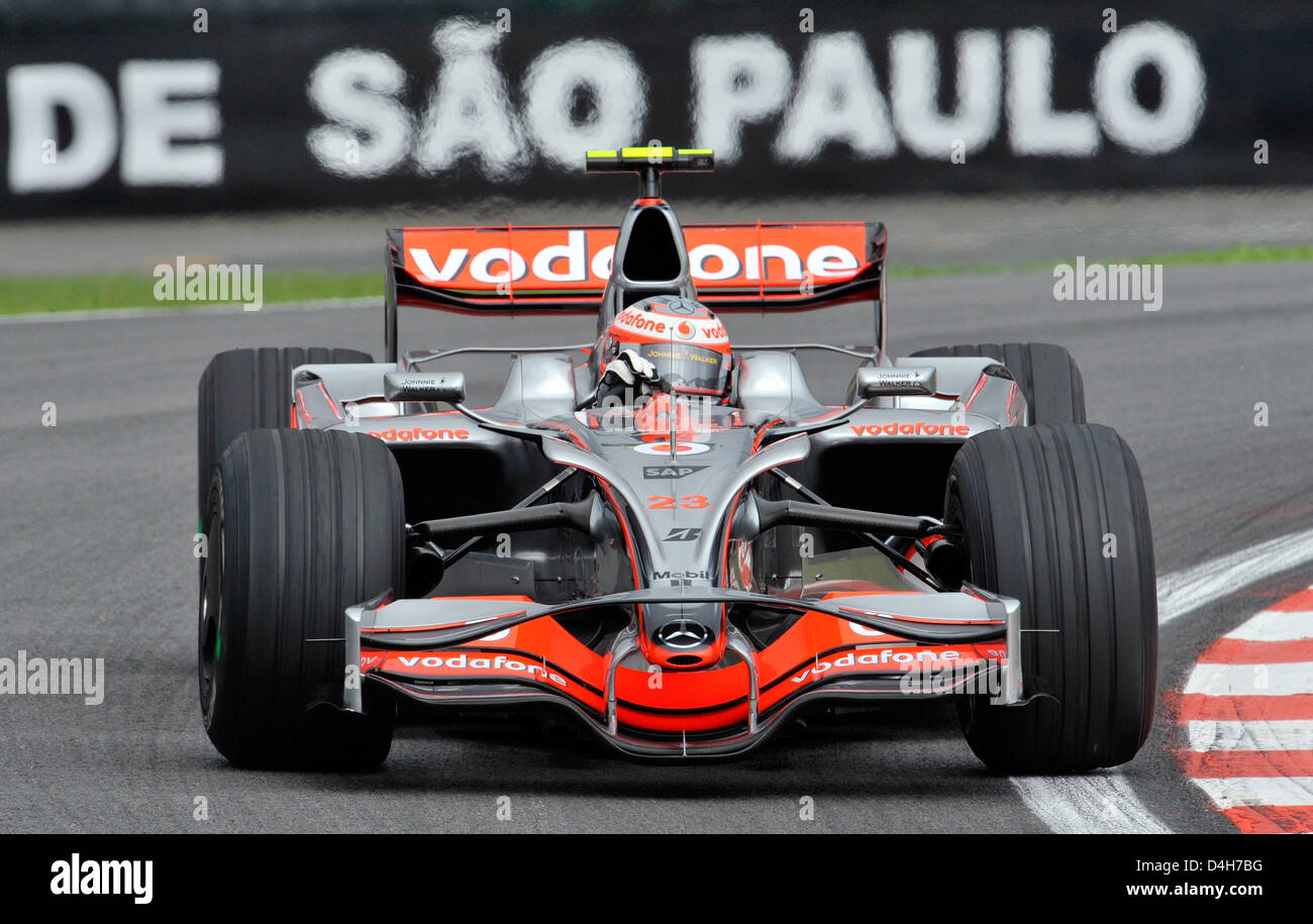 Finnish Formula One driver Heikki Kovalainen of McLaren Mercedes enters ...