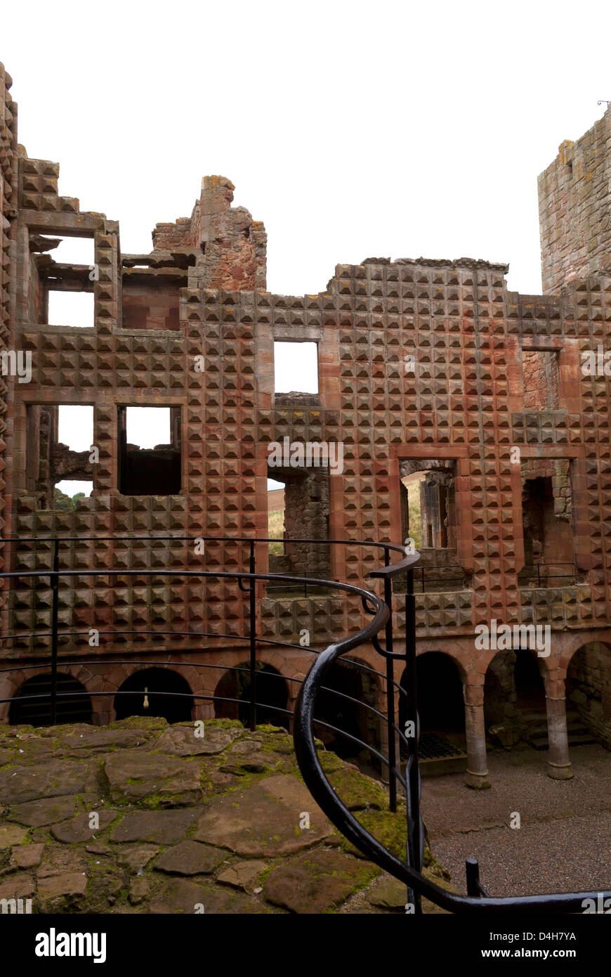 The diamond-faceted facade facing the inner courtyard at Crichton ...