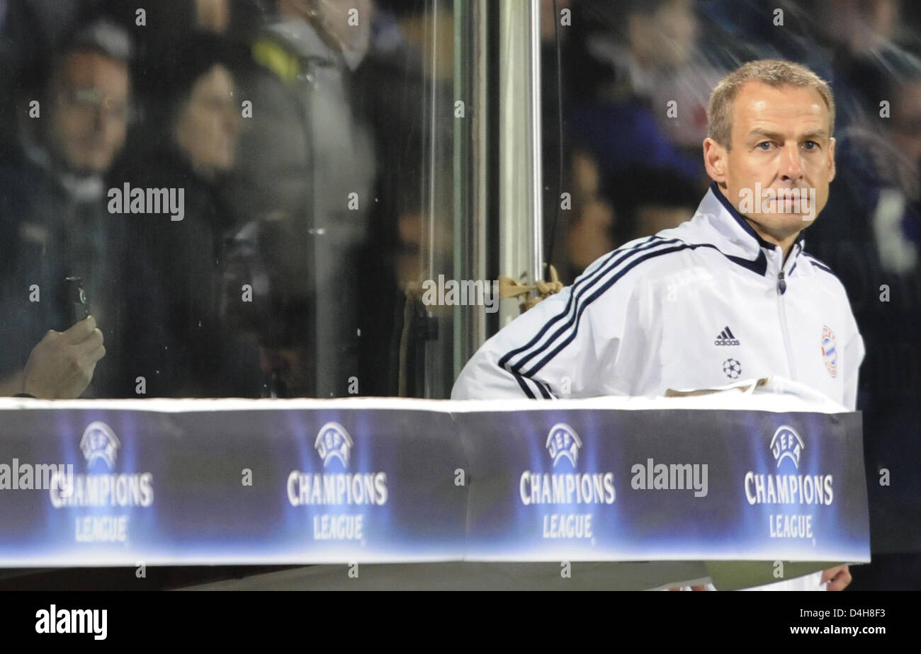 Bayern Munich head coach Juergen Klinsmann pictured during the UEFA ...