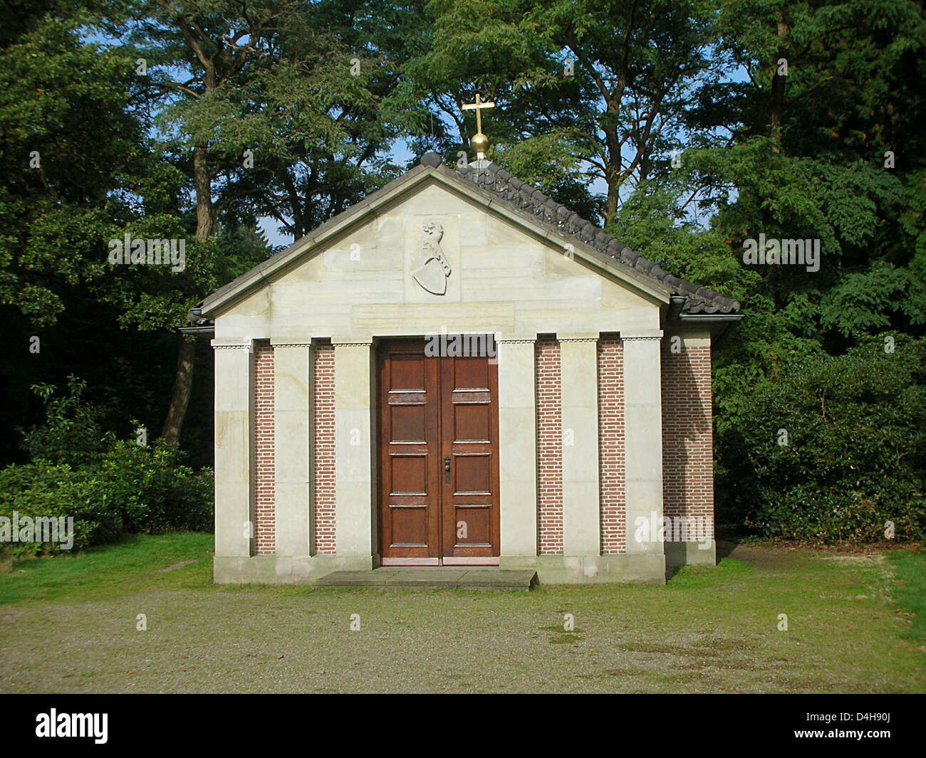 The mausoleum of former German emperor Wilhelm II in the gardens of ...