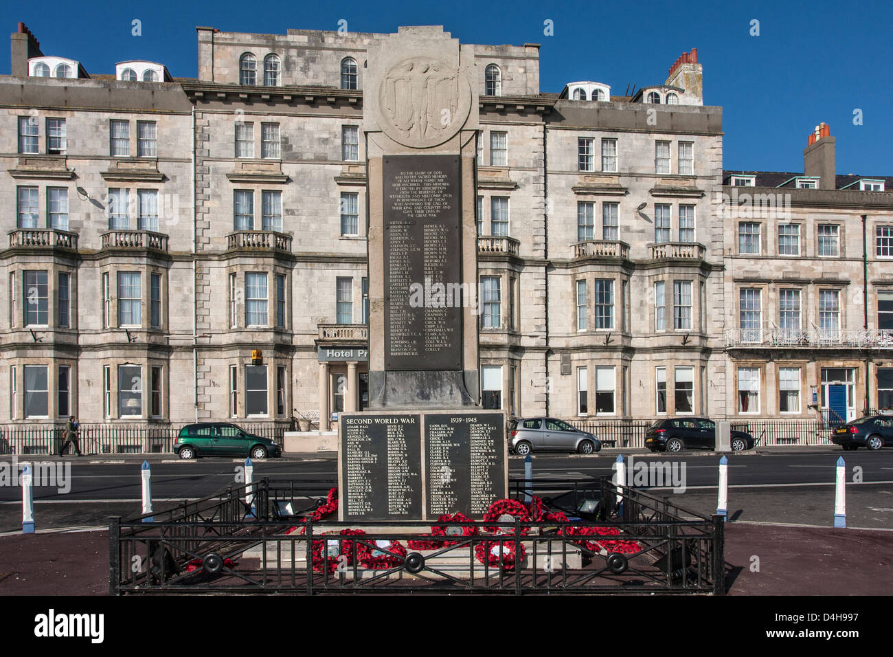 War Memorial Weymouth Esplanade Dorset Stock Photo - Alamy